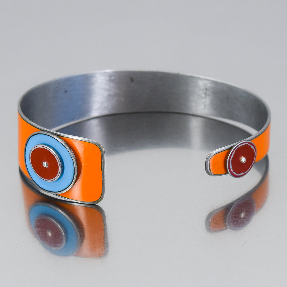 Handmade Colorful Cuff Bracelet | Vintage Car Metal With Original Paint ...