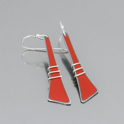 Maxine Mercury Monterey Red Earrings | Salvaged Steel With Original ...